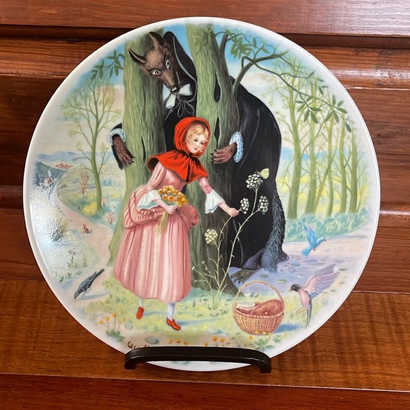 Limoges | Art | Vintage Limoges Little Red Riding Hood Display Plate ...